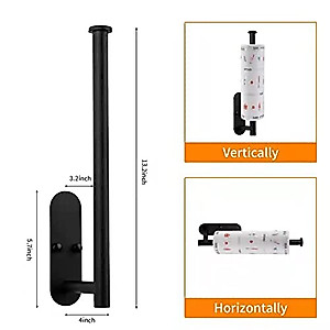 Paper Towel Holder, Paper Towels Rolls Holder(Black)