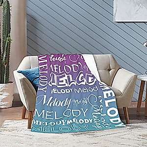 Eikione Personalized Name Blanket for Kids Adults Custom Blankets with Name for Girls Boys Gift Ideas for Birthday Wedding Christmas Valentines Day Children's Day, 60"x50"