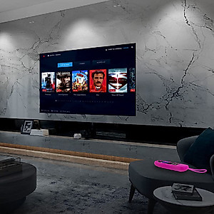 2 Pack Case for Roku Express/Streaming Stick/Premiere - Silicone Remote Cover for TCL Hisense Roku TV Remote Sleeve Skin Smart TV Remote Control Replacement Cover Case(Purple and Rose)