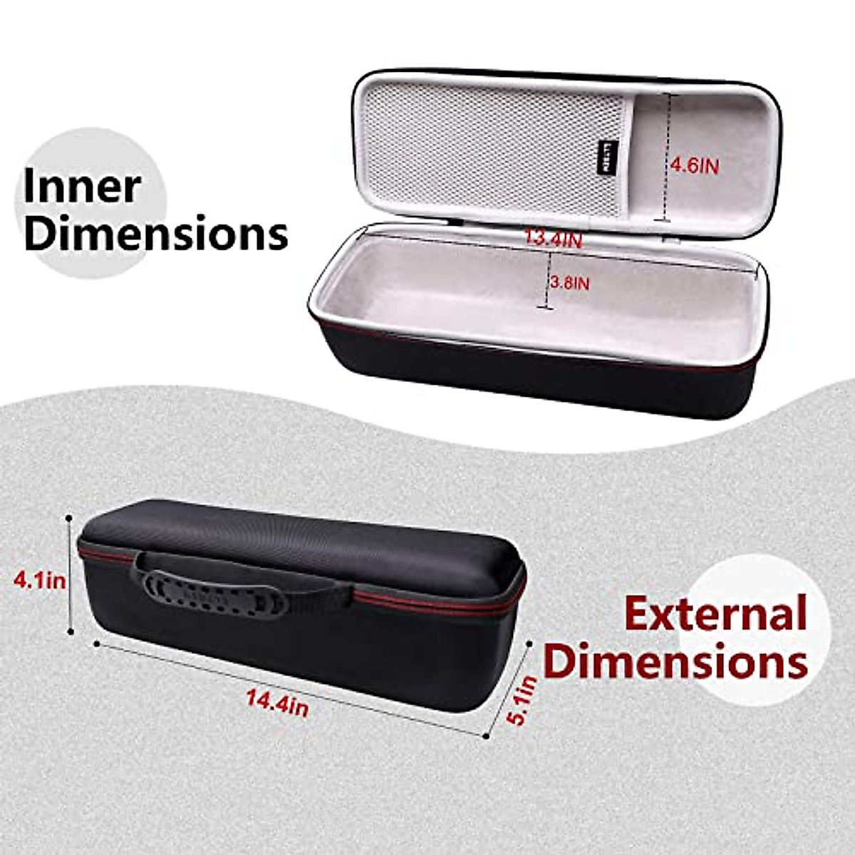 LTGEM EVA Hard Case for Brother ADS-1250W / ADS-1700W / ADS-1200 Wireless Document Scanner - Protective Carrying Storage Bag