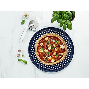 Zyliss Durable Non-Stick Pizza Tray | Carbon Steel | Dark Blue | Pizza Tray/Bakeware | Dishwasher Safe | 5 Year Guarantee…