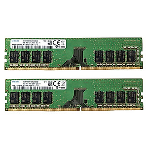 Samsung 16GB (2x8GB) DDR4 2666MHz DIMM PC4-21300 UDIMM Non-ECC 1Rx8 1.2V CL19 288-Pin Desktop Computer RAM Memory Upgrade Kit M378A1K43CB2-CTD