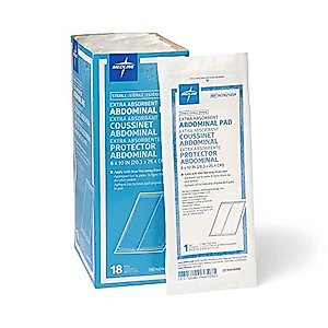 Medline Sterile Abdominal Pads, 8 in x 10 in (360/case)