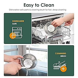 Juicer Machines, KOIOS 600W Centrifugal Juicer Extractor with 3 Speeds, 2.5'' Feed Chute for Fruit and Vegetable, 304 Stainless Steel,Easy to Clean,Anti-drip,BPA Free, Included Brush,Black