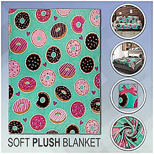 Infinity Republic - Donut Day Dreams Super Plush Blanket - Perfect for Gifts, Kids, Teens, & More!