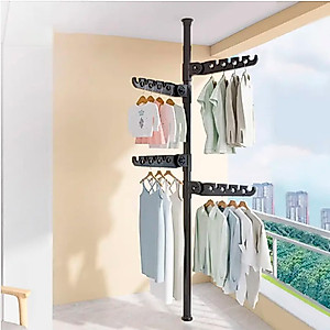 Verve Clothes Drying Rack, Collapsible and Foldable Rack, Indoor or Outdoor Laundry Rack for 32 Pieces of Clothes, Space Saving Laundry and Height-Adjustable, Coat Rack