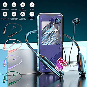 Fashion HiFi Bluetooth Headset, Card Subwoofer Gaming Sports Listening Song Dual-Mode Neck-Mounted Headset with Power Digital Display Screen