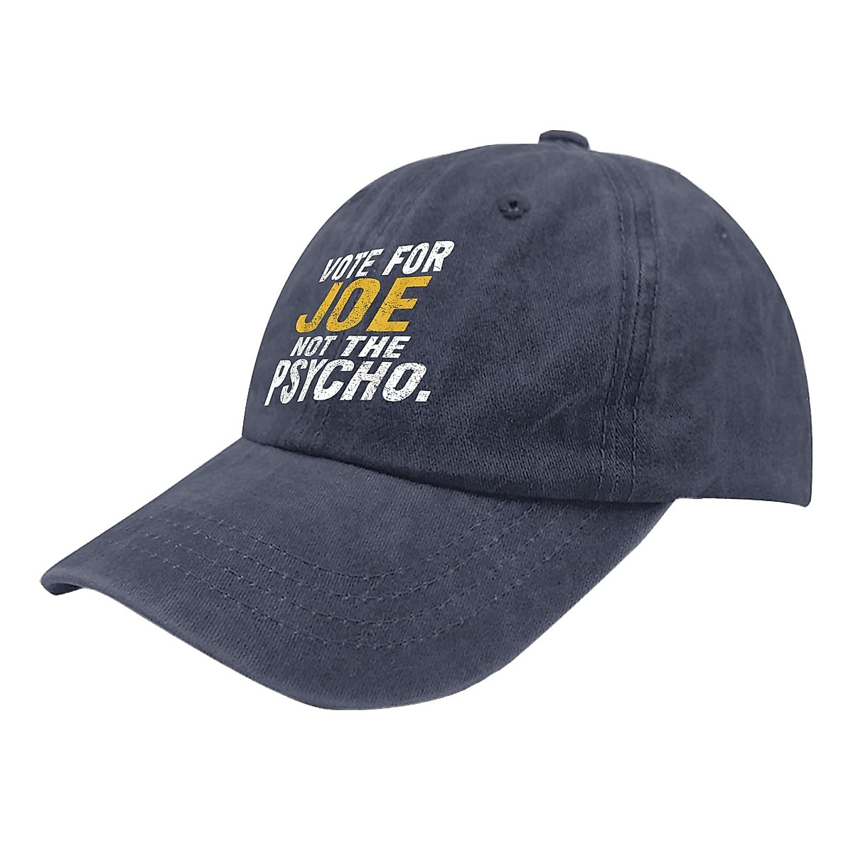 Generic Vote Hats Vote for Joe Not The Psycho Hats for Men Golf Retro Trucker Women Black Kawaii Hat Gift Hat Slogan, Navy Blue