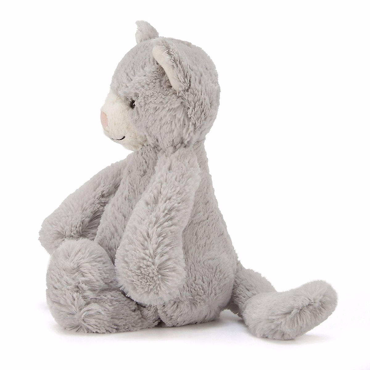 Jellycat Bashful Grey Kitty Cat Stuffed Animal Plush, Medium, 12 inches