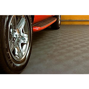 G-Floor Seamless Sheet Vinyl Shed Flooring Cover with Bonded Fibrous Backing - Levant Pattern (8' x 10', Slate Grey)
