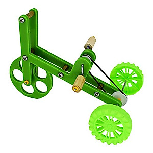 POPETPOP Parrot Parrot Bike Toy Training Toy Mini Bike Toy Intelligence Training Toy for Parakeet Cockatiel Conure Budgies Parrot Play Toy Lovebird Parrot Training Toys (Green)