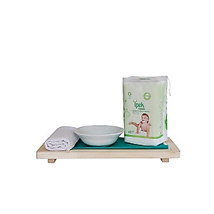 Baby Organic Large Dry Pads 100% Cotton Squares for Baby Care Diapering (120 Count)