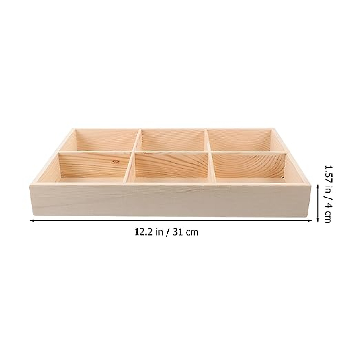 Tea Bag Holder Bamboo Tea & Food Storage Organizer Container Box 6 Compartment Tea Coffe Packet Box Wooden Sugar Bag Box for Tea Bags Coffee Snacks Sugar Sweeteners Small Packets