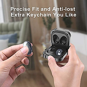 Dexnor Compatible with Samsung Galaxy Buds 2 Pro Case(2022)/Galaxy Buds 2 Case(2021)/ Galaxy Buds Live Case(2020)/ Galaxy Buds Pro Case(2021) Clear Hard PC & Silicone 360 Full Body Case- Black