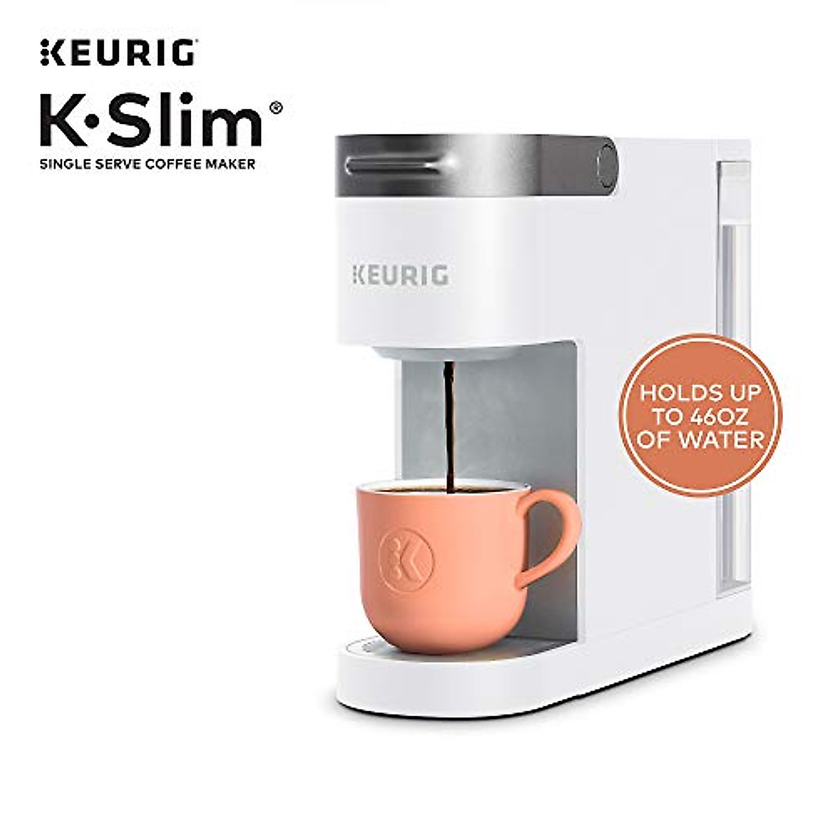 Keurig K- Slim Single Serve K-Cup Pod Coffee Maker, Multistream Technology, White