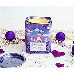 Ukonic Disney Princess Home Collection Jasmine 11-Ounce Scented Tea Tin Candle with Water Lily Aromatic Fragrance | 28-Hour Burn Time | Home Decor Housewarming Essentials, and Collectibles