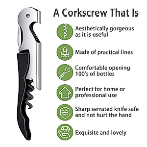 Professional Wine Opener,Best Bottle Opener For Beer or Wine, All-In-One Waiters Corkscrew,The Favored Choice of Sommeliers, Waiters and Bartenders Around the World,10Packs