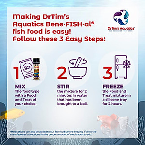 DrTim's Aquatics - Bene-Fish-al® Food and Treats - Fish Food Enhancer - for Freshwater Fish or Marine Fish - 0.31 oz. Grinder - Peas