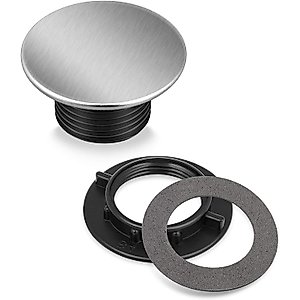 Kitchen Faucet Hole Cover Stainless Steel, Premium Sink Tap Hole Cover, Brushed Stainless Steel (1.2 to 1.6 inch in Diameter)