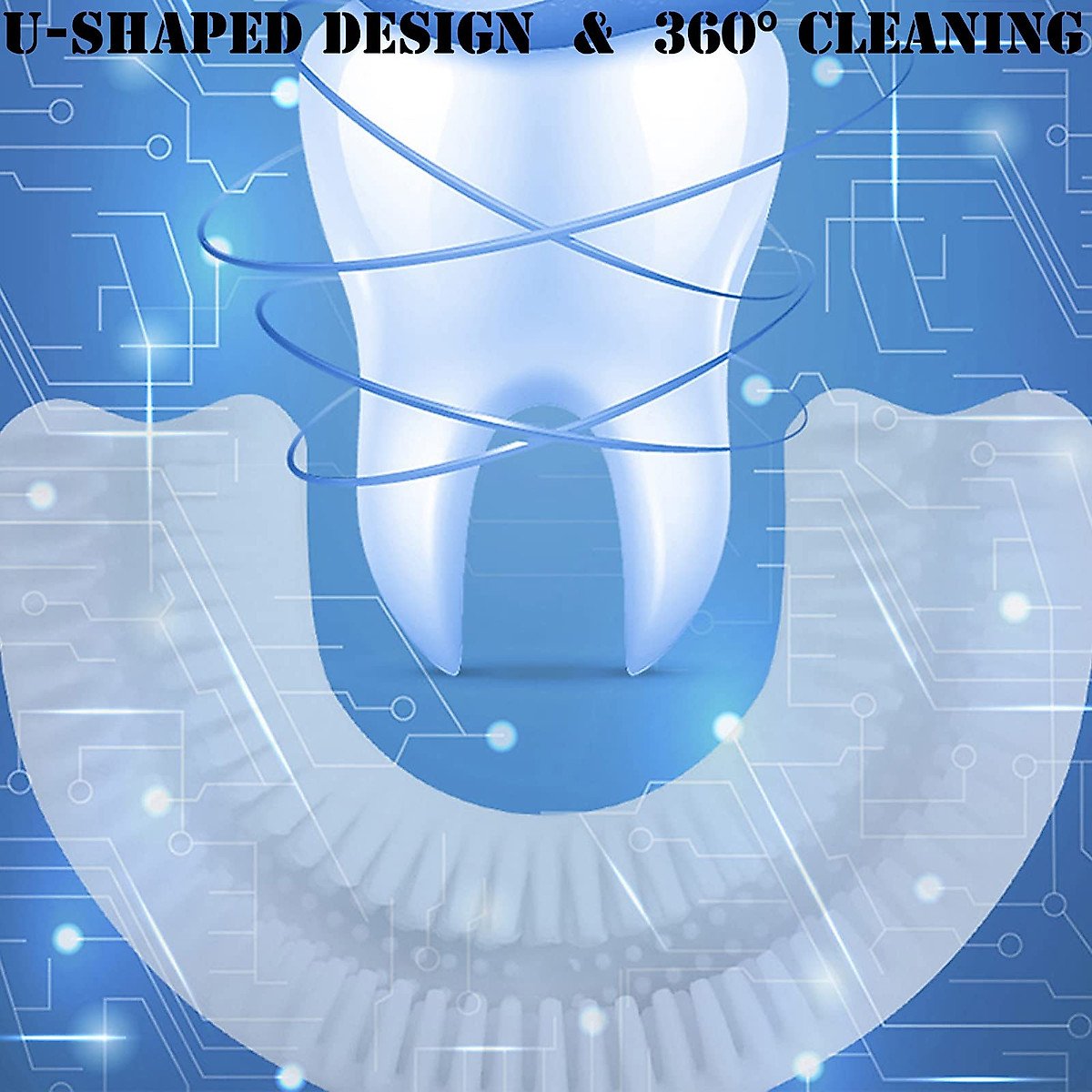 QrBxa U Shaped Kids Toothbrush, Kids Toothbrushes U Shape, 360° Manual Kid Toothbrush with Food Grade Soft Silicone Brush Head