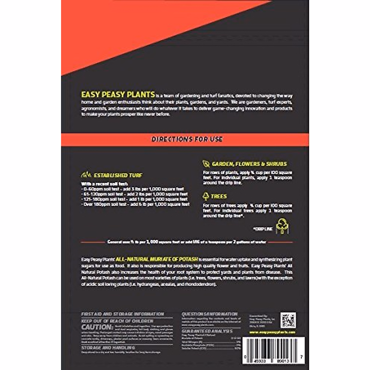 All- Natural Muriate of Potash | Potassium Fertilizer with 0-0-60 Analysis | Potassium Plant Food for All Indoor and Outdoor Plants | Potassium Nutrient for Yards in GRANULAR Form