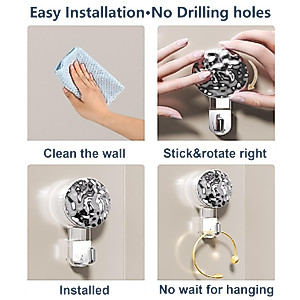 Fliverly 2 Packs Vacuum Suction Cup Hooks No Drilling Holes Easy to Install. Hooks for Bathroom,Shower Room,Living Room,Bedroom,Kitchen,Hotel, Indoor,Store, Window Glass,Removable and Reusable