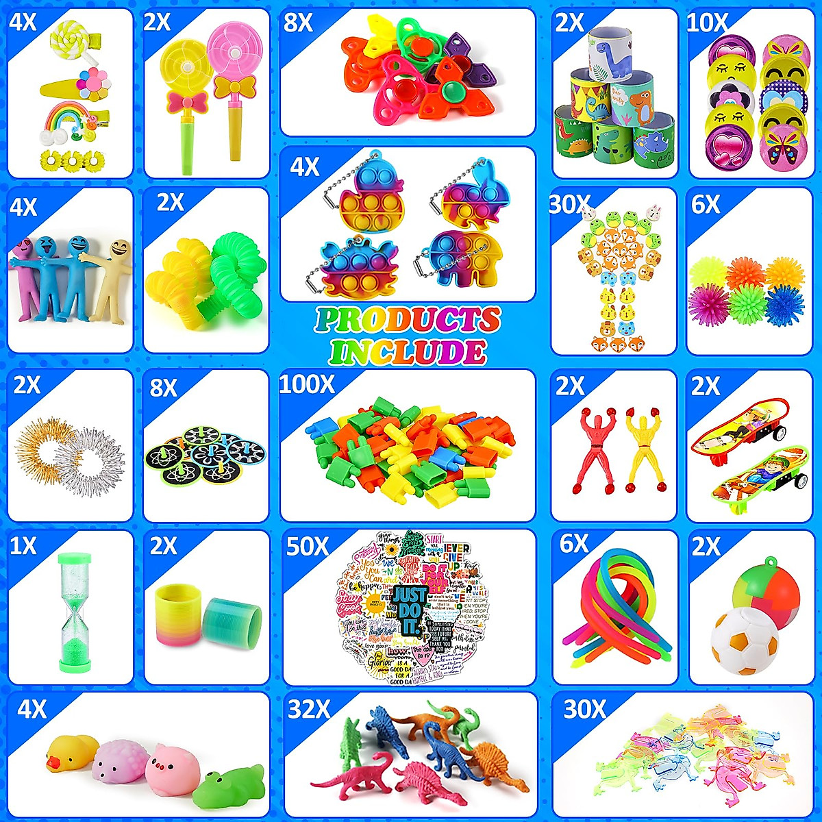 810 PCS Party Favors for Kids, Treasure Box for School Classroom Prize Birthday Gift, Bulk Fidget Sensory Toys, Ideal Gift for Carnival Prizes Stocking Stuffers Pinata Filler,Goodie Bag Stuffers