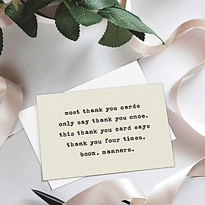 Funny Thank You Card, Sarcastic Gratitude Greeting Card, Humorous Appreciation Card, Most Thank You Cards Say Thank You Once