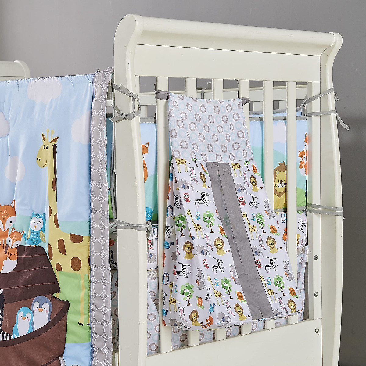 Diaper Stacker Baby Boy Baby Girl Nursery Crib Diaper Storage Organizer Hanging Bag Animal Pattern by JAHbaby (4), 28 X 52