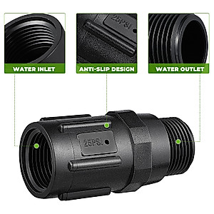 ibasenice Drip Irrigation Pressure Regulato- 3/4 inch Pressure Regulator Outdoor Drip Irrigation Water Distributing Regulator 25 PSI Replacement Reusable Pressure Regulato for Garden/Outdoor