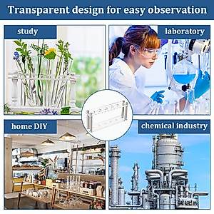 OLYCRAFT 6 Sockets Clear Acrylic Test Tube Rack Test Tube Display Stands Acrylic Centrifuge Tube Rack Glass Holder Rack Transparent Test Tube Holder for Test Tube Chemistry Laboratory 9.5x2x3.6 inch