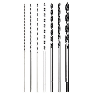 wesleydrill 7 Pcs Extra Long Brad Point Drill Bit Set,12" 300mm Carbon Steel Wood Drill Bits Set,Fit for Bench Hand and Conventional Electric Drill
