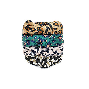 YETASI Leopard Satin Headbands for Women Get Compliments. Head bands for Women's Hair are Chic. Green Knotted Headband for Women is a Classy Cheetah Headband