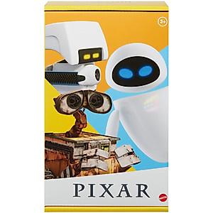Mattel Pixar Wall-E and Eve Figures True to Movie Scale Character Action Dolls Highly Posable with Authentic Storytelling, Collecting, Wall-E Movie Toys for Kids Ages 3 and Up