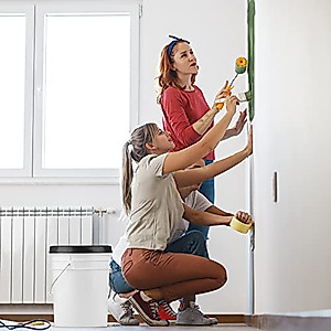 Aodaer 6 Pieces 5 Gallon Seal Lid Bucket Lids Leak Proof Screw Top Sets Plastic Storage Bucket Seal Lids for Cereals Grain Pet Food Coatings Paint Storage, Black, Red, Green, White, Blue, Orange