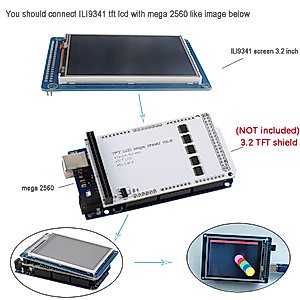 NEXTION 3.2 inch ILI9341 TFT Display + LCD Mega Shield Expansion