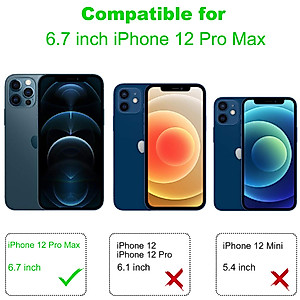 Arae Compatible for iPhone 12 Pro Max Case with Card Holder - Wallet Case with PU Leather Card Pockets Back Flip Cover for iPhone 12 Pro Max 6.7 inch - Blue