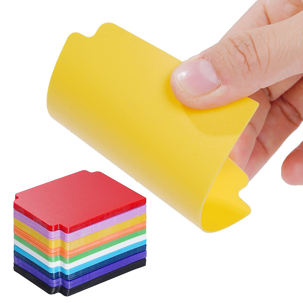 100pcs Trading Card Dividers Multi-Color PP Card Page Dividers Playing Card Separator for Games Sports, 10 Colors, 2.7 x 3.8 Inch