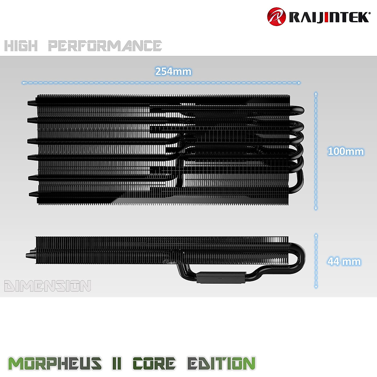 Raijintek Compatible Morpheus II Core Black Heatpipe VGA Kühler