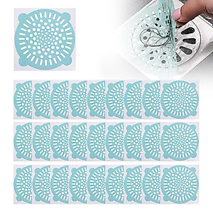 Drain Hole Hair Collector, Shower Drain Hair Catcher Mesh Stickers, Hair Drain Stickers Filter Patches Shower Drain Covers Floor Drain Stickers for Bathroom, Laundry, Bathtub, Kitchen Sink (100)