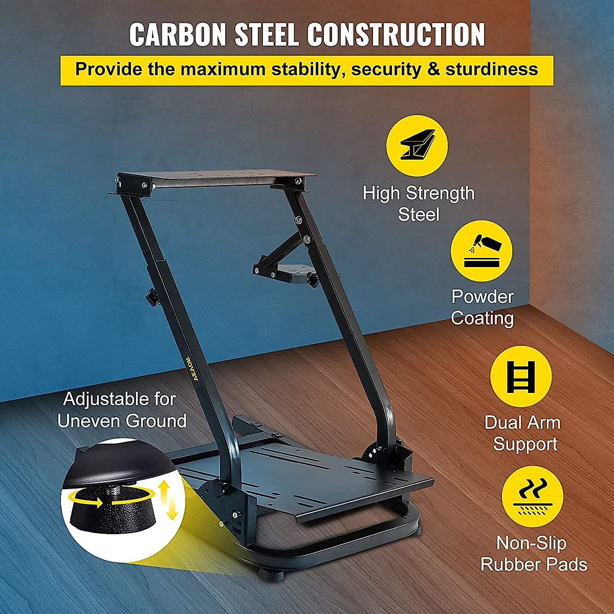 VEVOR G920 Racing Steering Wheel Stand Shifter Mount fit for Mainstream Brands Gaming Wheel Stand Wheel Pedals NOT Included Racing Wheel Stand