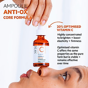 SVR Vitamin C Brightening Face Serum With 20% Optimized Vitamin C For Fine Lines, Uneven Skin Tone & Dull Skin. Improves Radiance & Firmness, 1 Fl.oz.