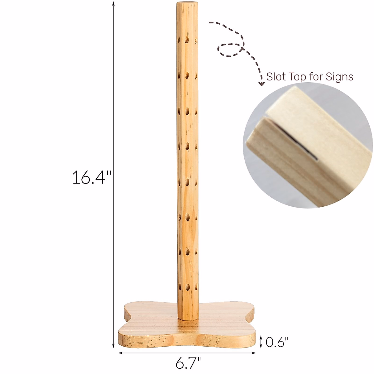 AVLA 2 Pack Wood Cake Pop Stand, 48 Holes Wooden Lollipop Holder, Decorative Candy Table Display Dessert Stand for Wedding, Birthday, Parties, Anniversaries, Sturdy and Easy to Assemble