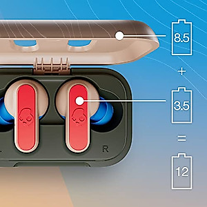 Skullcandy Dime 2 In-Ear Wireless Earbuds, 12 Hr Battery, Microphone, Works with iPhone Android and Bluetooth Devices - Take A Hike