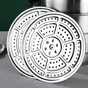 Beeiee Steamer pot for cooking,8.5 Quart,Vegetable steamer,Food steamer,Dumpling steamer,Veggie steamer,Seafood steamer,Fish steamer,Egg steamer,Bun steamer,Steamer cookware,Stainless steel