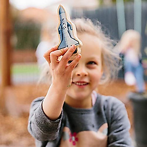 THE FRECKLED FROG-FF471 Getting Around - Set of 16 - Ages 2+ - Wooden Blocks for Toddlers - Includes a Train, Helicopter, Ambulance and More - Double-Sided