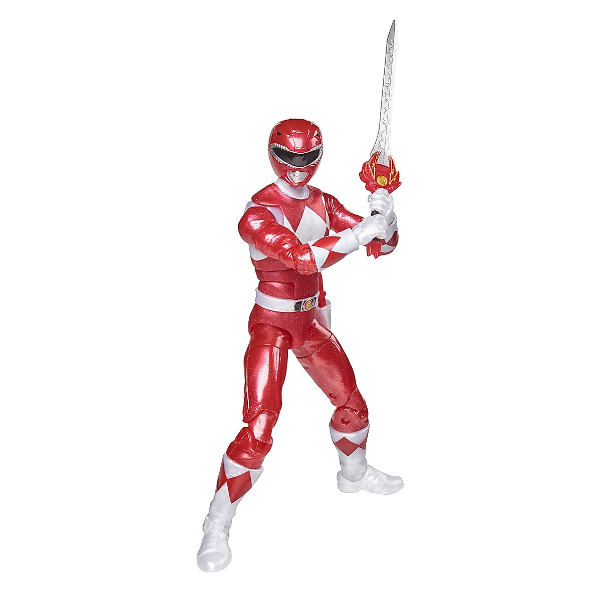 Power Rangers Lightning Collection Mighty Morphin Metallic Red Ranger 6-Inch Premium Collectible Action Figure Toy with Accessories