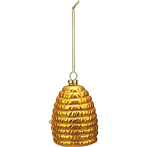 Primitives by Kathy Bee Hive Coated Glass Hanging Ornament