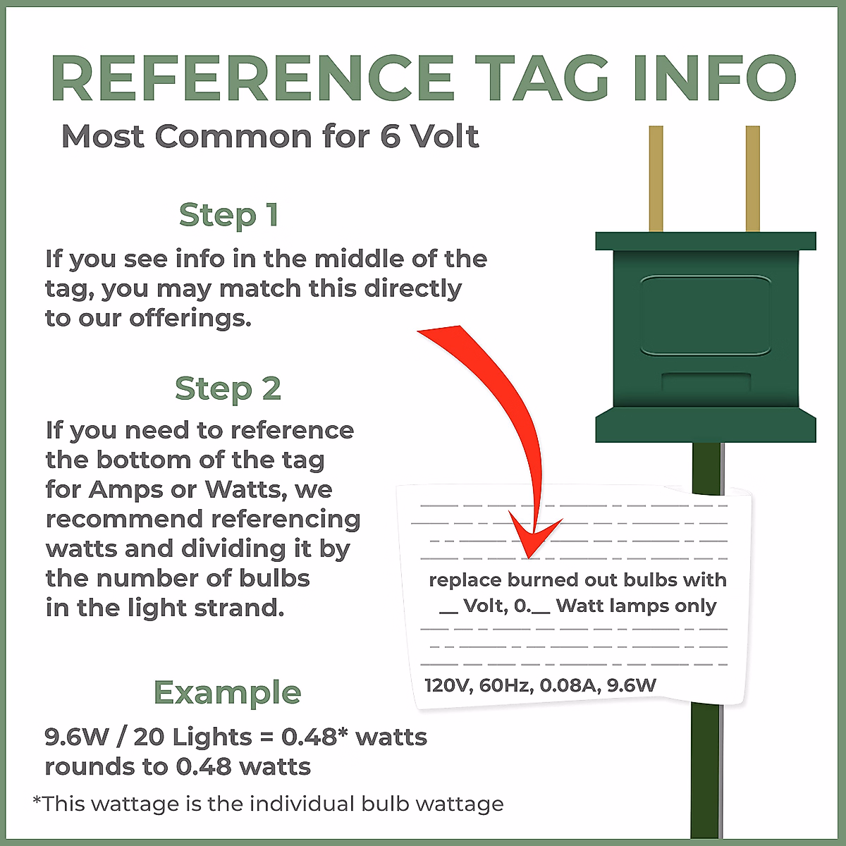 612 Vermont 6 Volt Mini Christmas Replacement Bulbs for Incandescent String Lights, Pinched Base, 50 Count, 0.48 Watt, 80 mA (Clear)