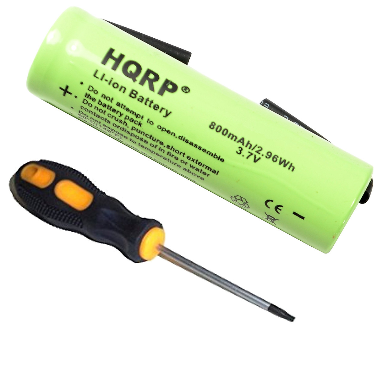 HQRP Battery works with Philips Norelco 3.7V Li-Ion 422203612390 3611290 3606410 1050CC 1050X 1059X 1280X 1280XCC 1250X 1250XCC 1260X 1290X QT4070 Razor/Shaver + Screwdriver